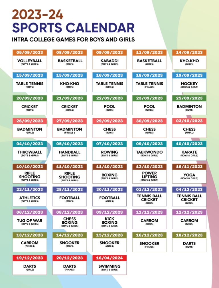 College Calendar - BESC | The Bhawanipur Education Society College